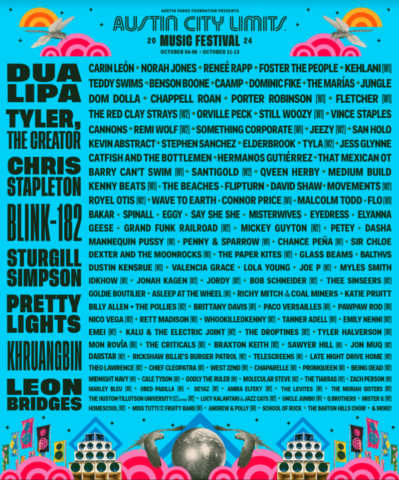 ACL Festival 2024 Lineup Goes Big with Dua Lipa, Tyler, The Creator ...